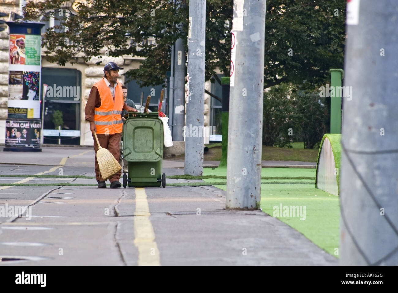 A man collecting rubbish Stock Photo - Alamy