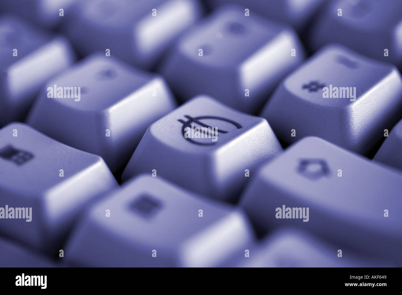 euro key on a laptop computer keyboard Stock Photo - Alamy