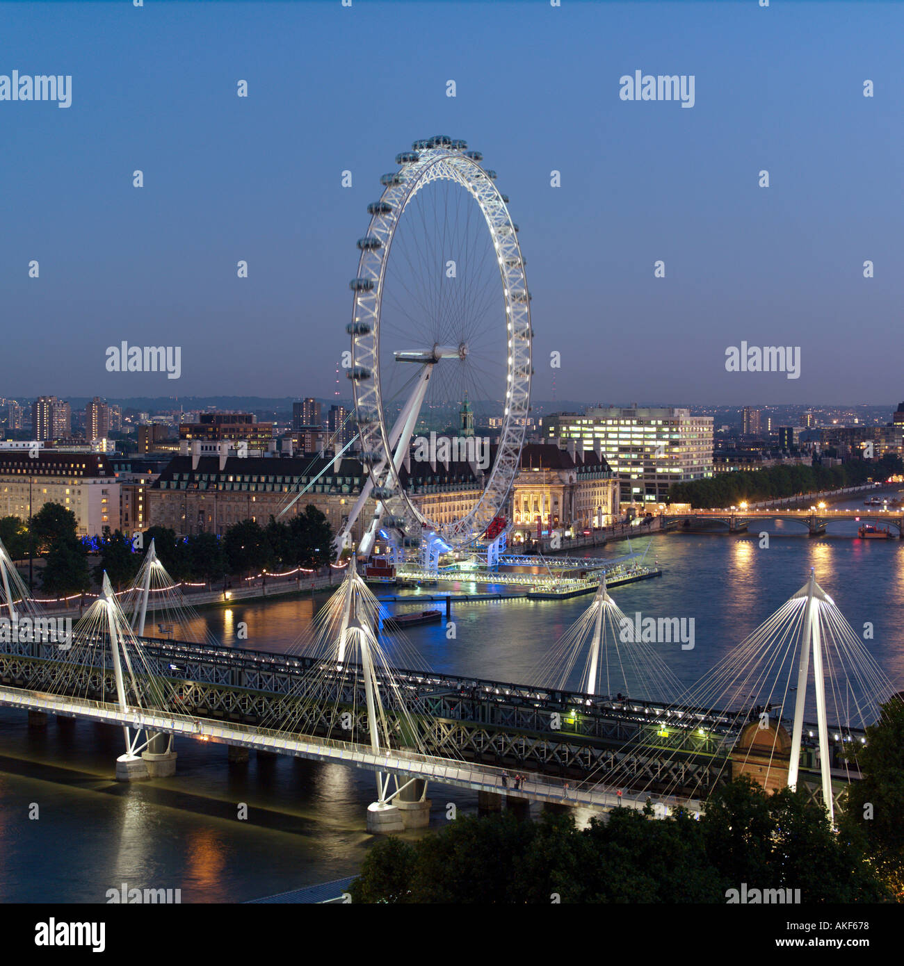 London Eye & Hungerford Bridge Stock Photo - Alamy