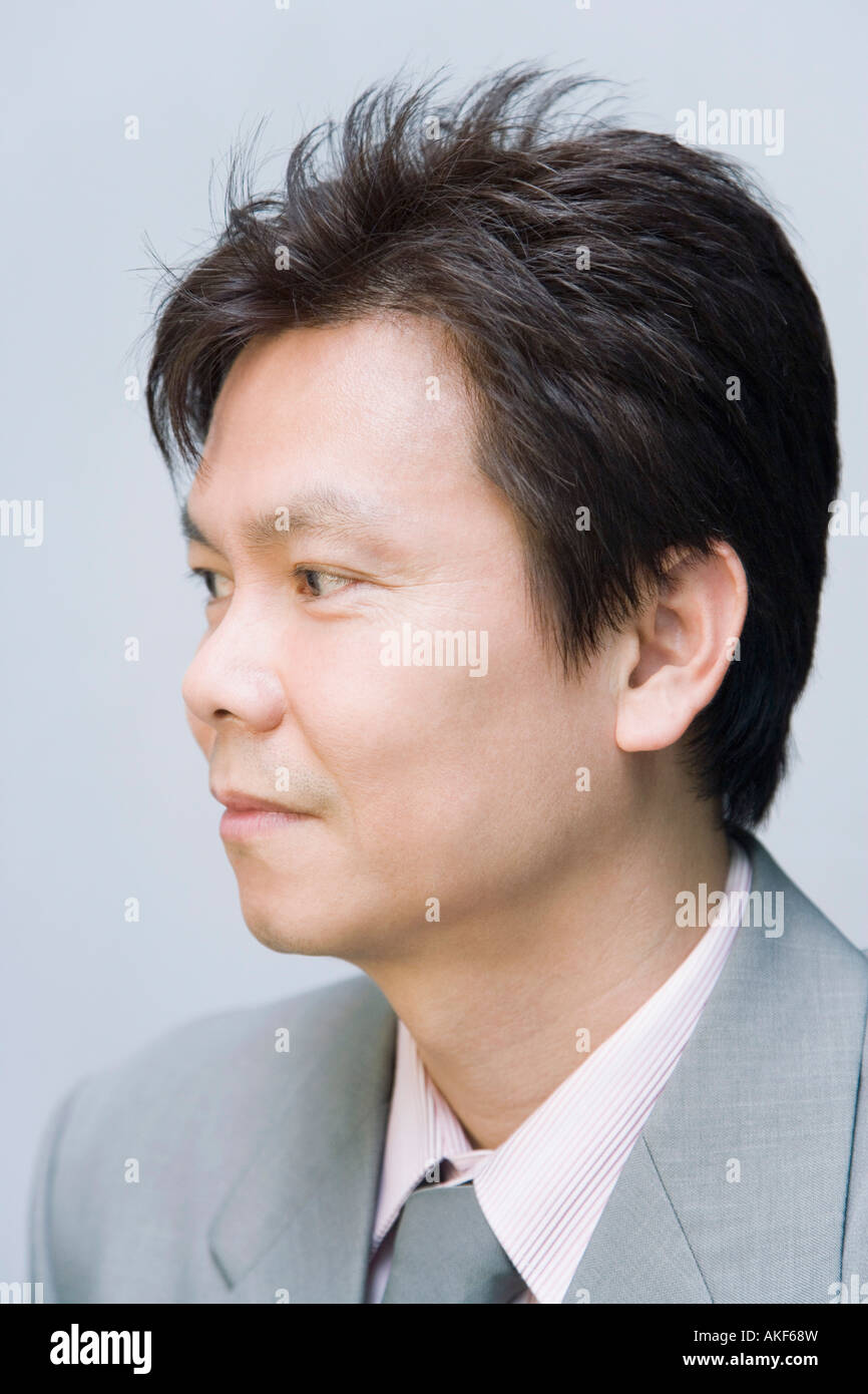 Side profile of a businessman Stock Photo - Alamy