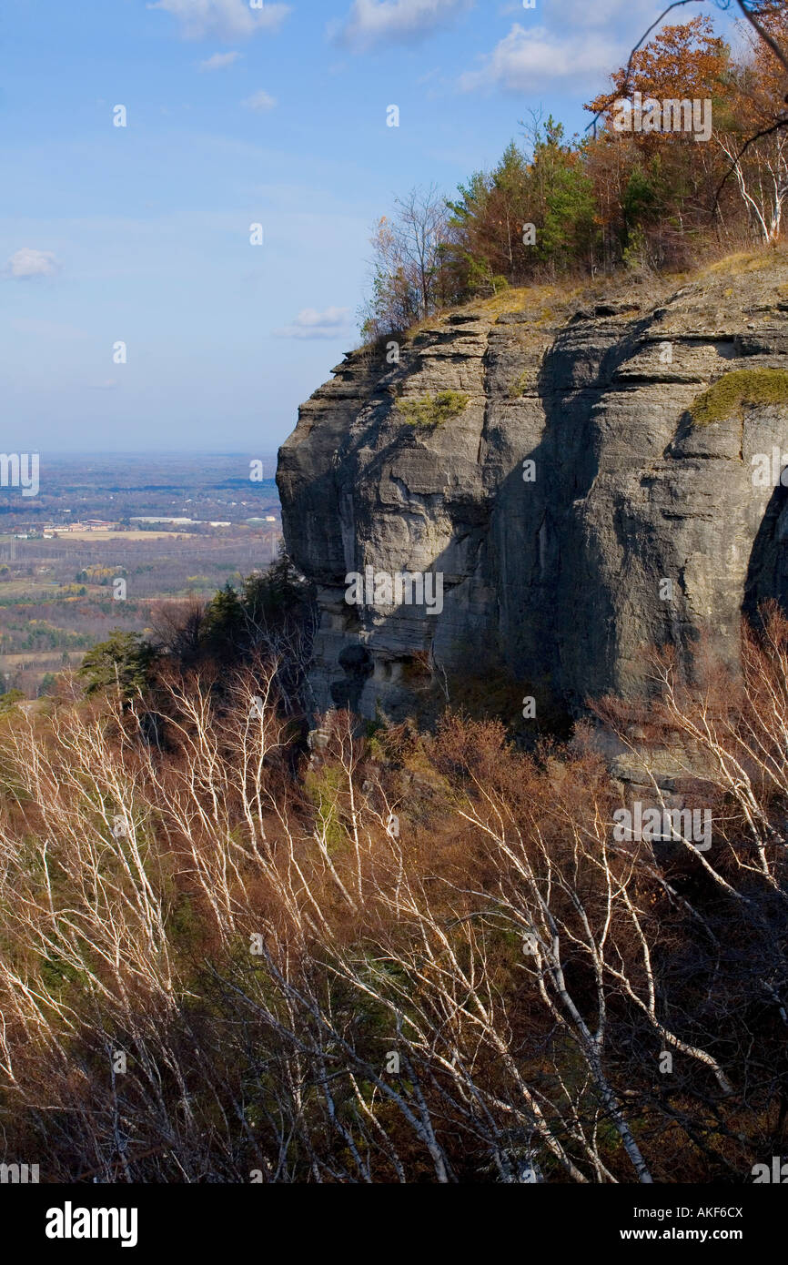 The Helderberg escarpment John S Thatcher State Park upstate New York ...