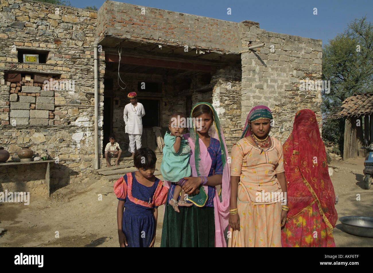 Portrait rajasthani rural indian family High Resolution Stock ...