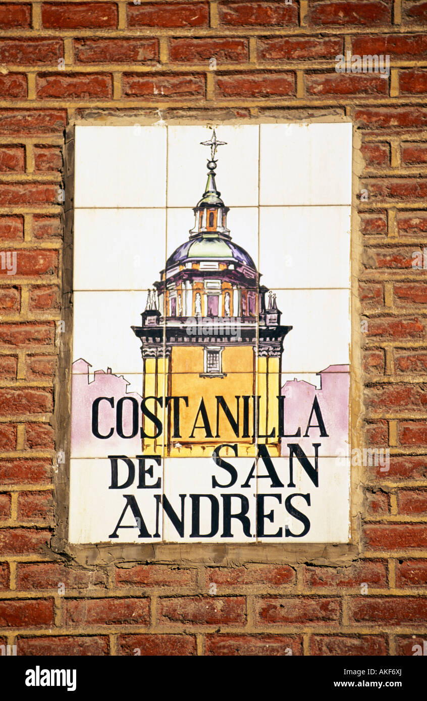 road sign, madrid, spain Stock Photo - Alamy