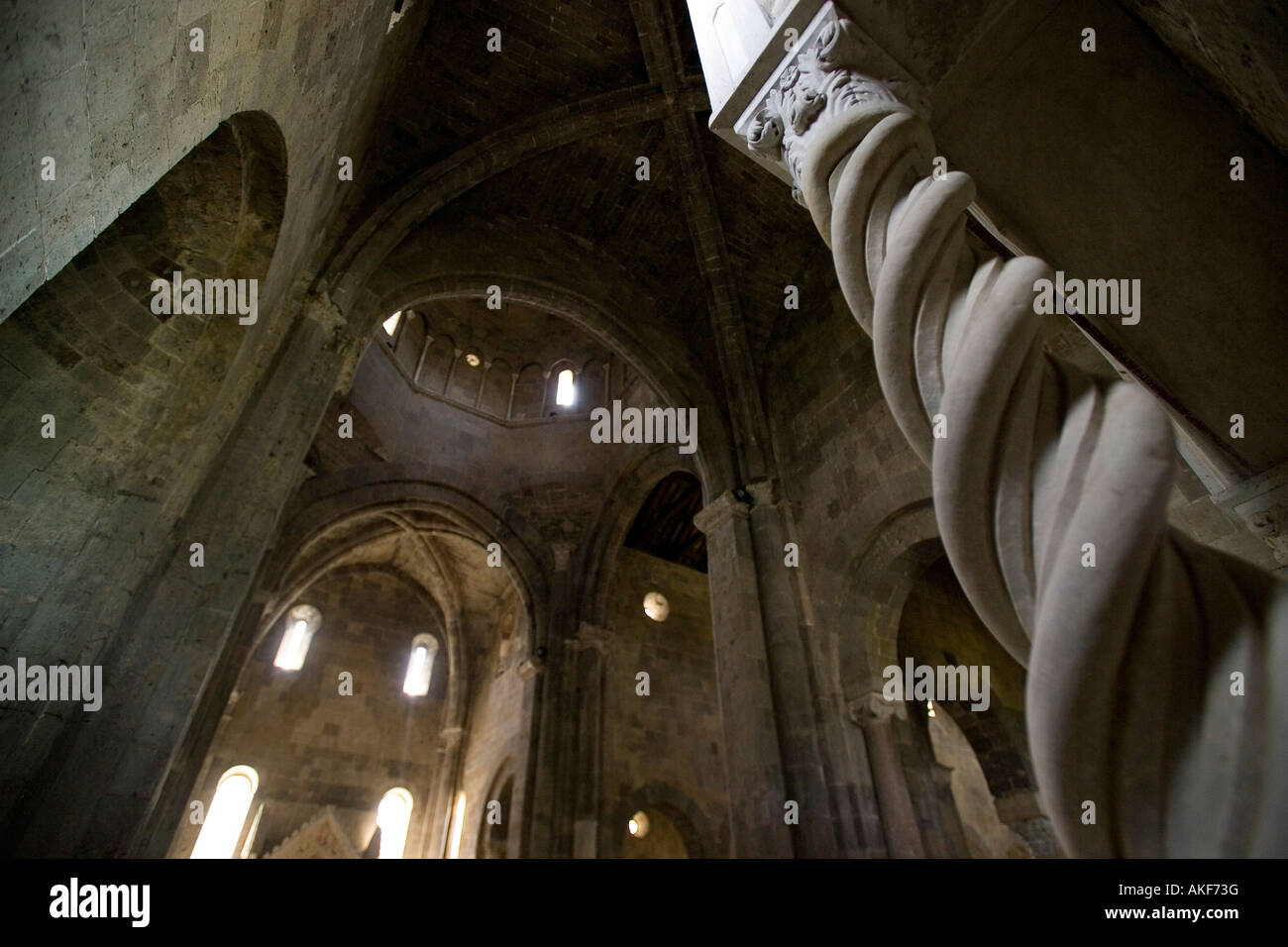 Left apse, Cathedral, Caserta Vecchia, Campania, Italy Stock Photo - Alamy