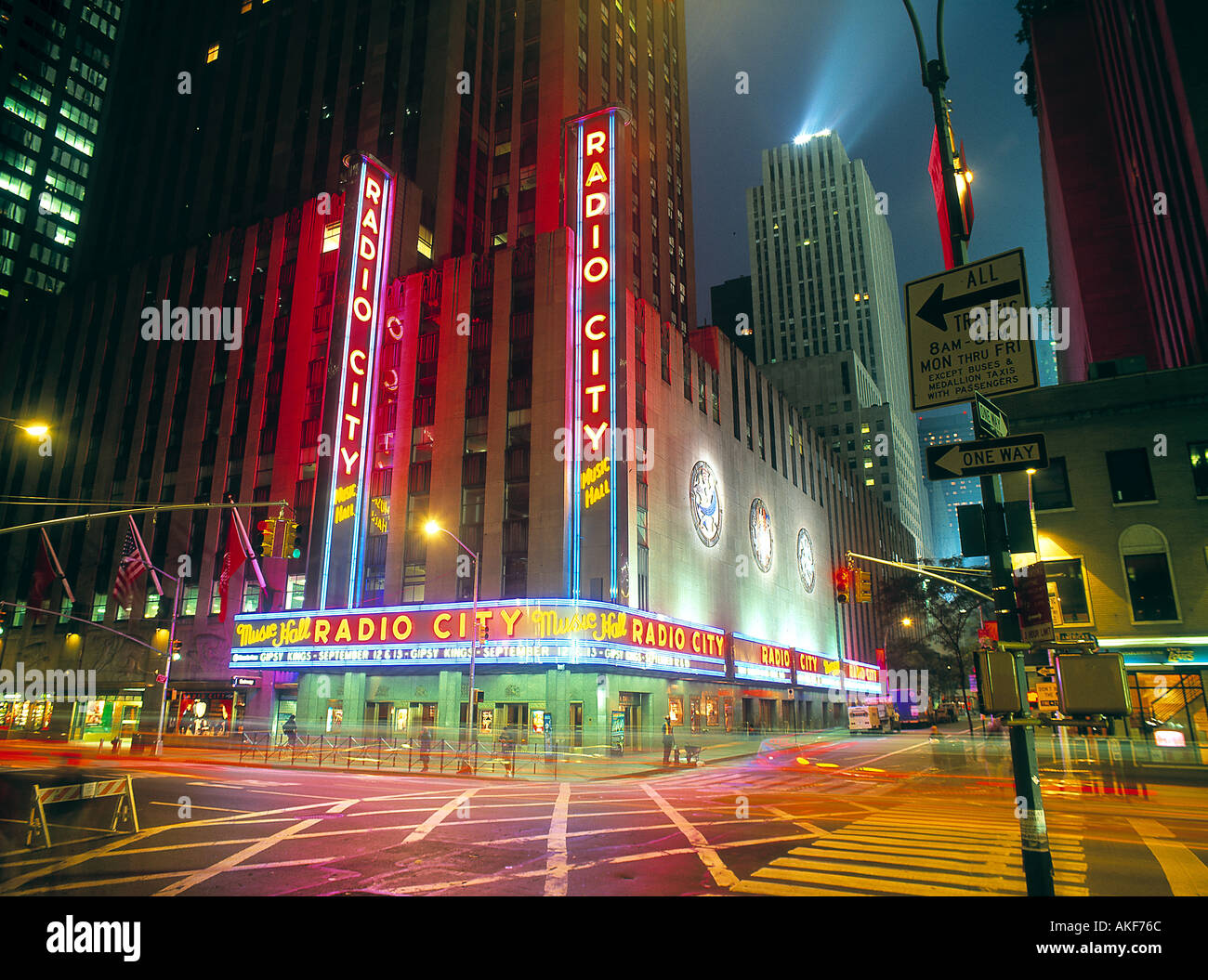 Radio City, Night Stock Photo - Alamy