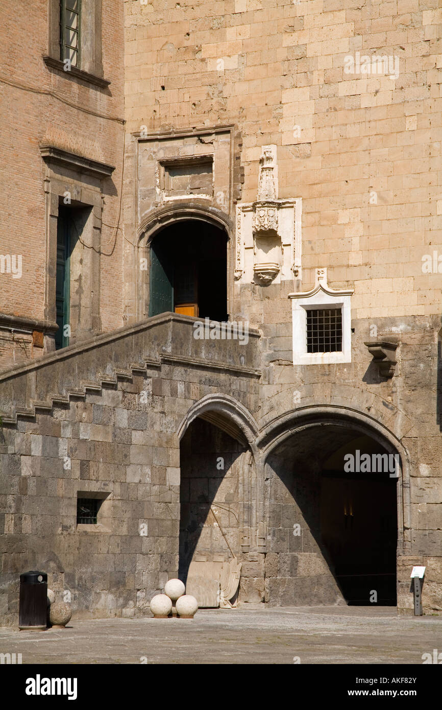 Inner courtyard, City of Naples, Italy Stock Photo - Alamy