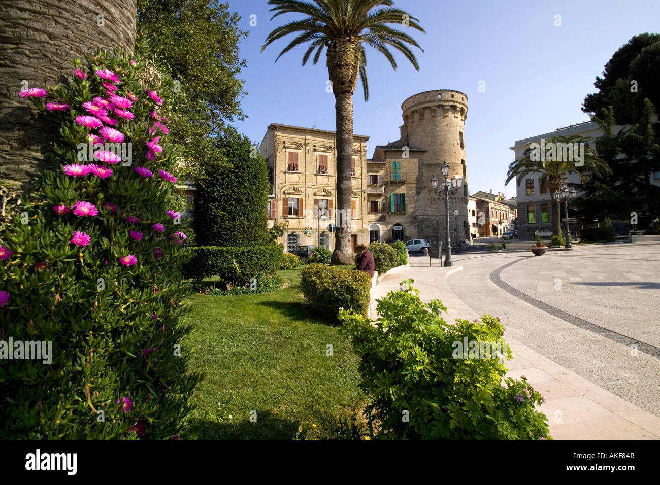 Bassano tower, Rossetti square, Vasto, Abruzzo, Italy Stock Photo - Alamy