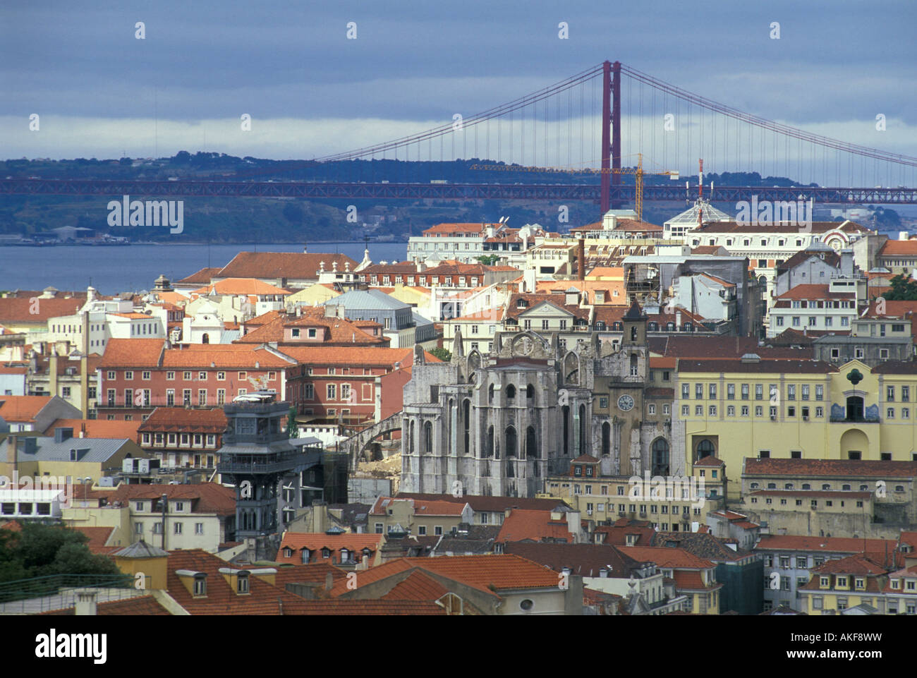 town view and tagus river, lisbon, portugal Stock Photo - Alamy