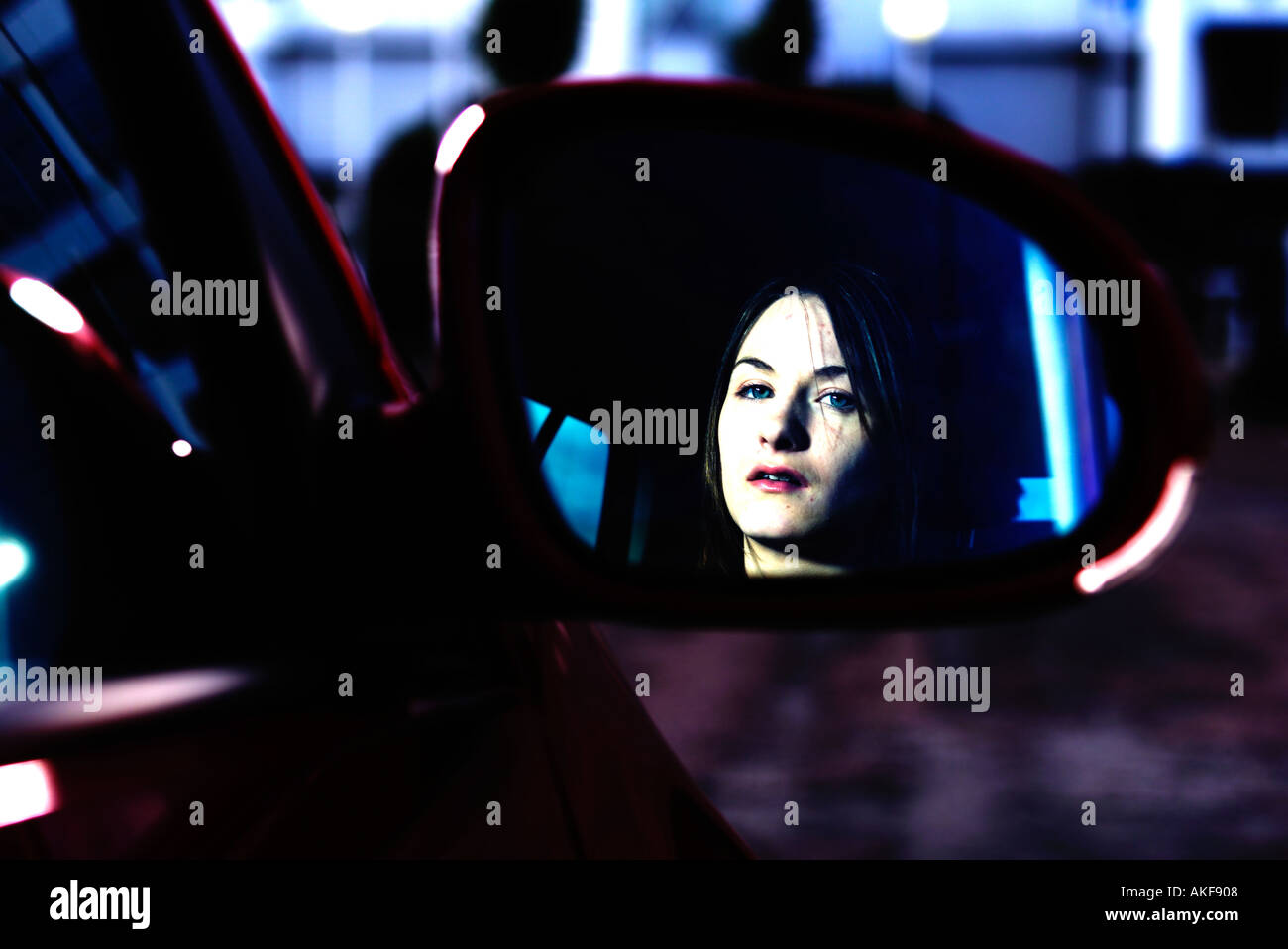 Girl in wing mirror hi-res stock photography and images - Alamy