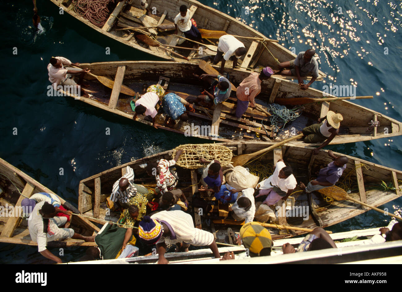 Boarding Steamboat MV Liemba Lake Tanganyika Tanzania Africa Stock ...