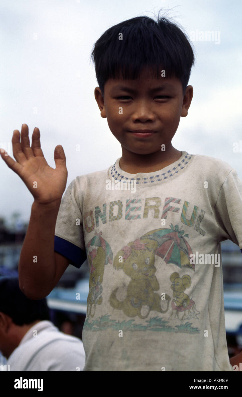 Young boy Mekong Delta Vietnam Asia Stock Photo - Alamy