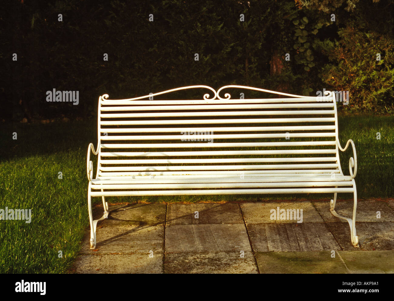 Bench in France Stock Photo - Alamy