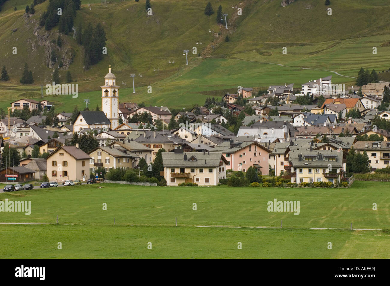 village view, celerina, switzerland Stock Photo - Alamy