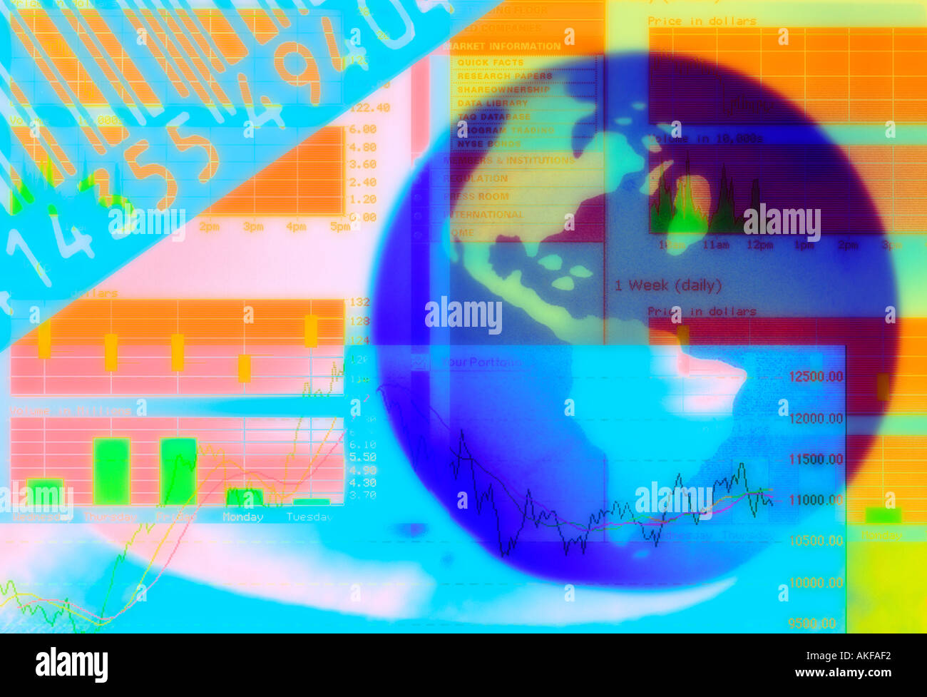 Collage financial business charts hi-res stock photography and images ...