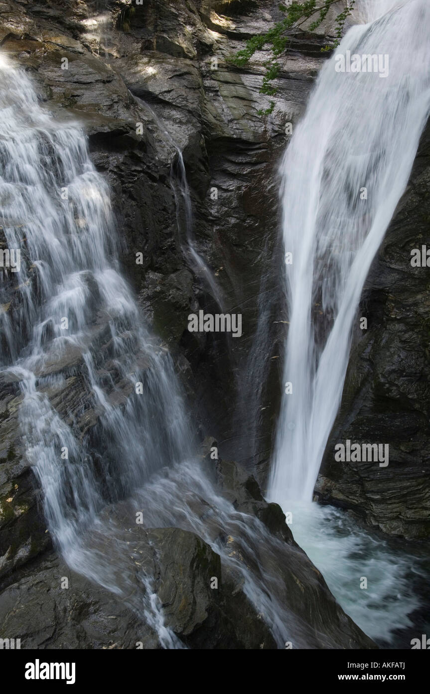 waterfalls near the watermill, verzasca valley, switzerland Stock Photo ...