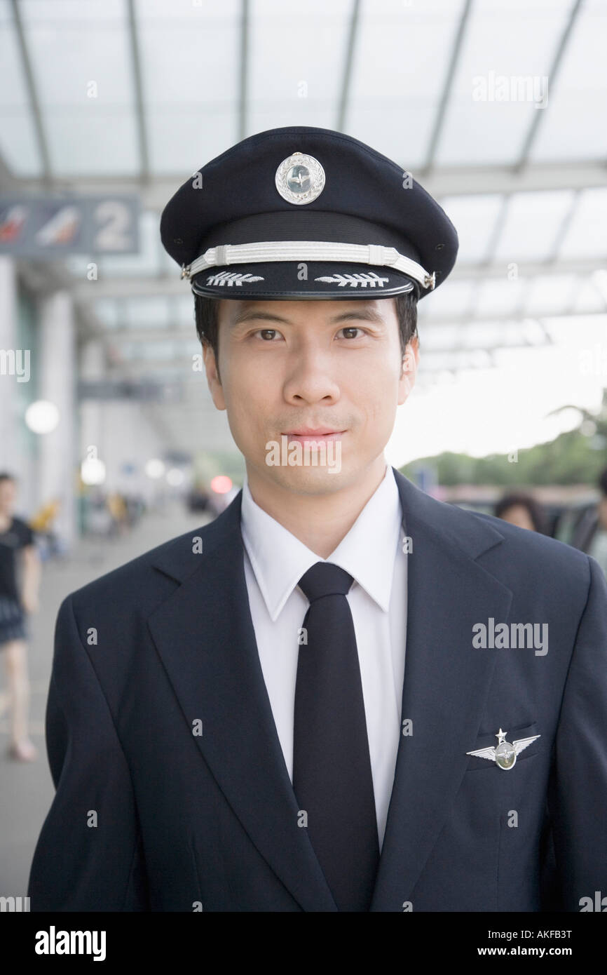 Portrait of a male pilot Stock Photo - Alamy