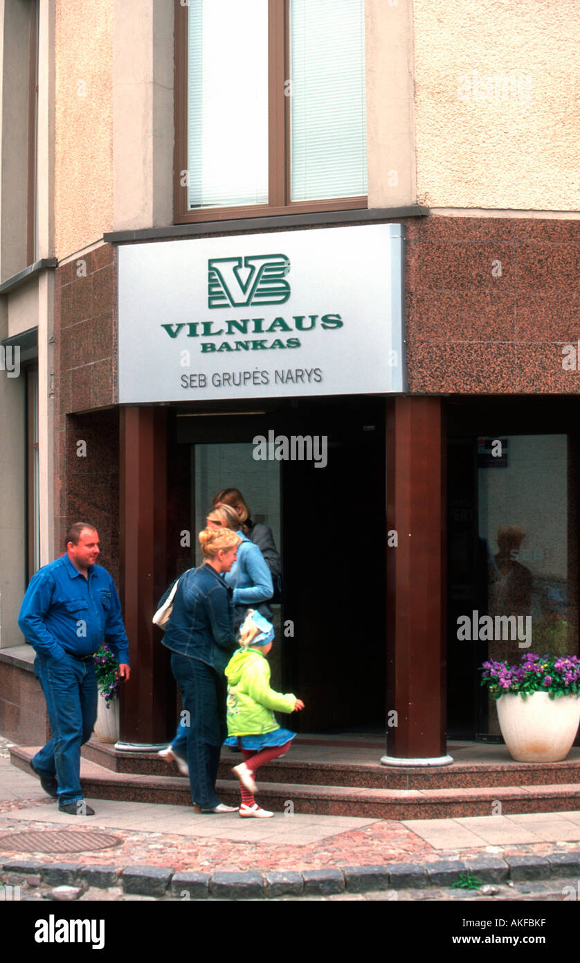 Osteuropa, Litauen, Klaipeda, Turgaus gatve, Hansa Bank Stock Photo - Alamy