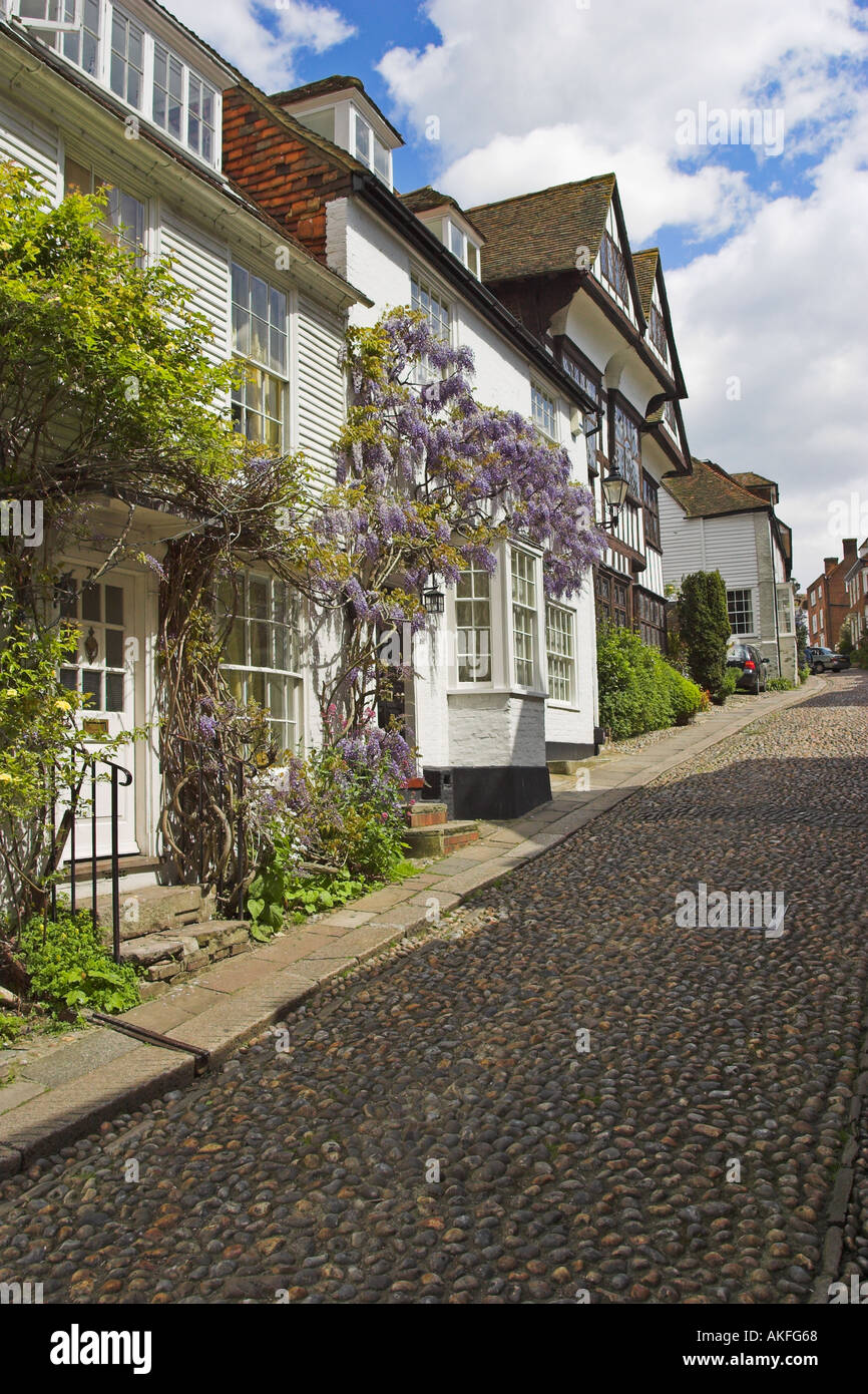 Mermaid Street Rye Sussex UK Stock Photo - Alamy