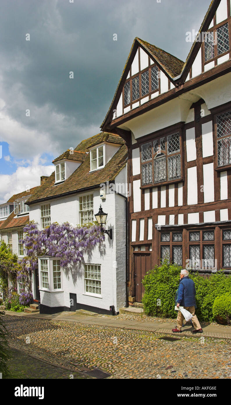 Mermaid Street Rye Sussex UK Stock Photo - Alamy