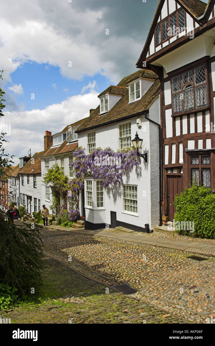 Mermaid Street Rye Sussex UK Stock Photo - Alamy