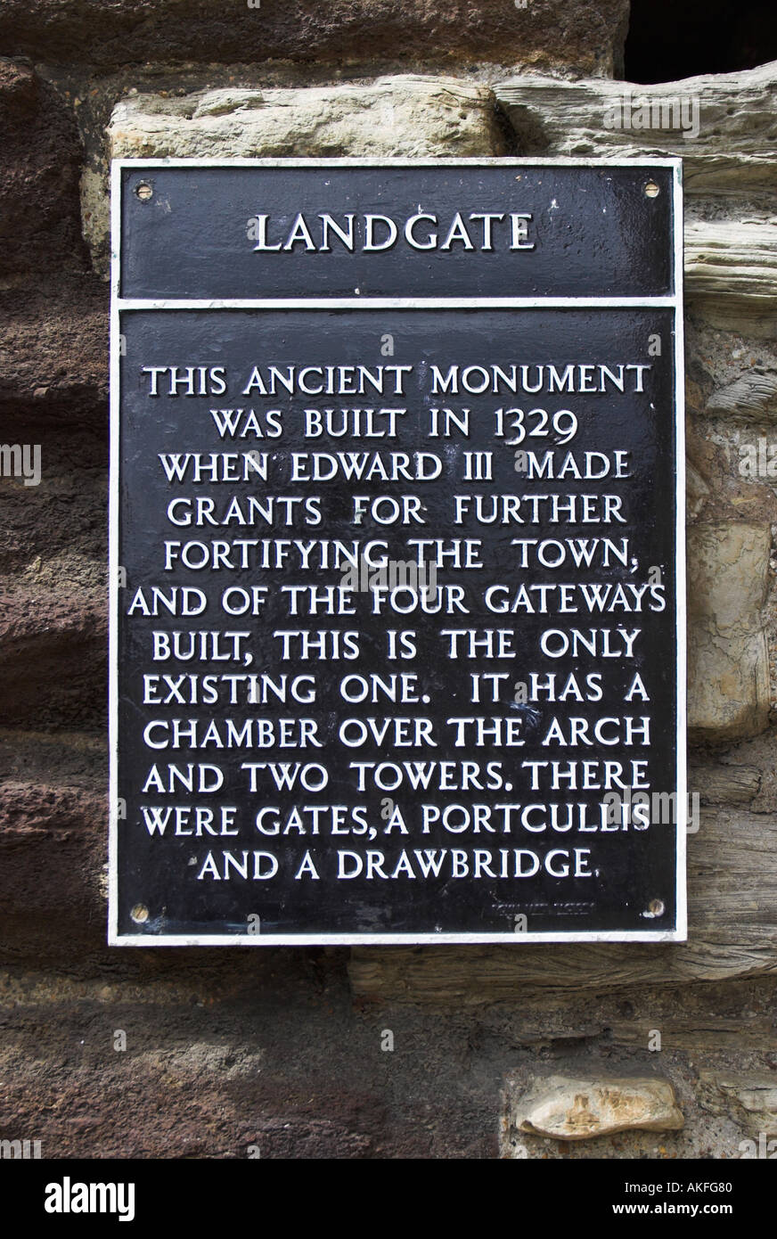 The Landgate Rye Sussex UK Stock Photo - Alamy