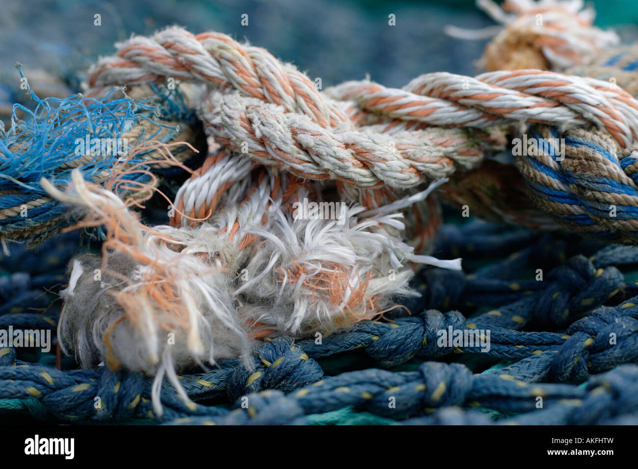 Detail of deep sea fishing nets Stock Photo - Alamy