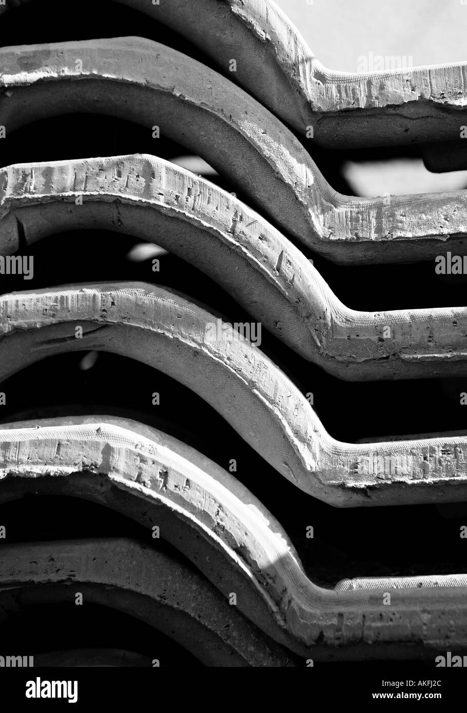 traditional clay red french roofing tiles used in roof construction in ...