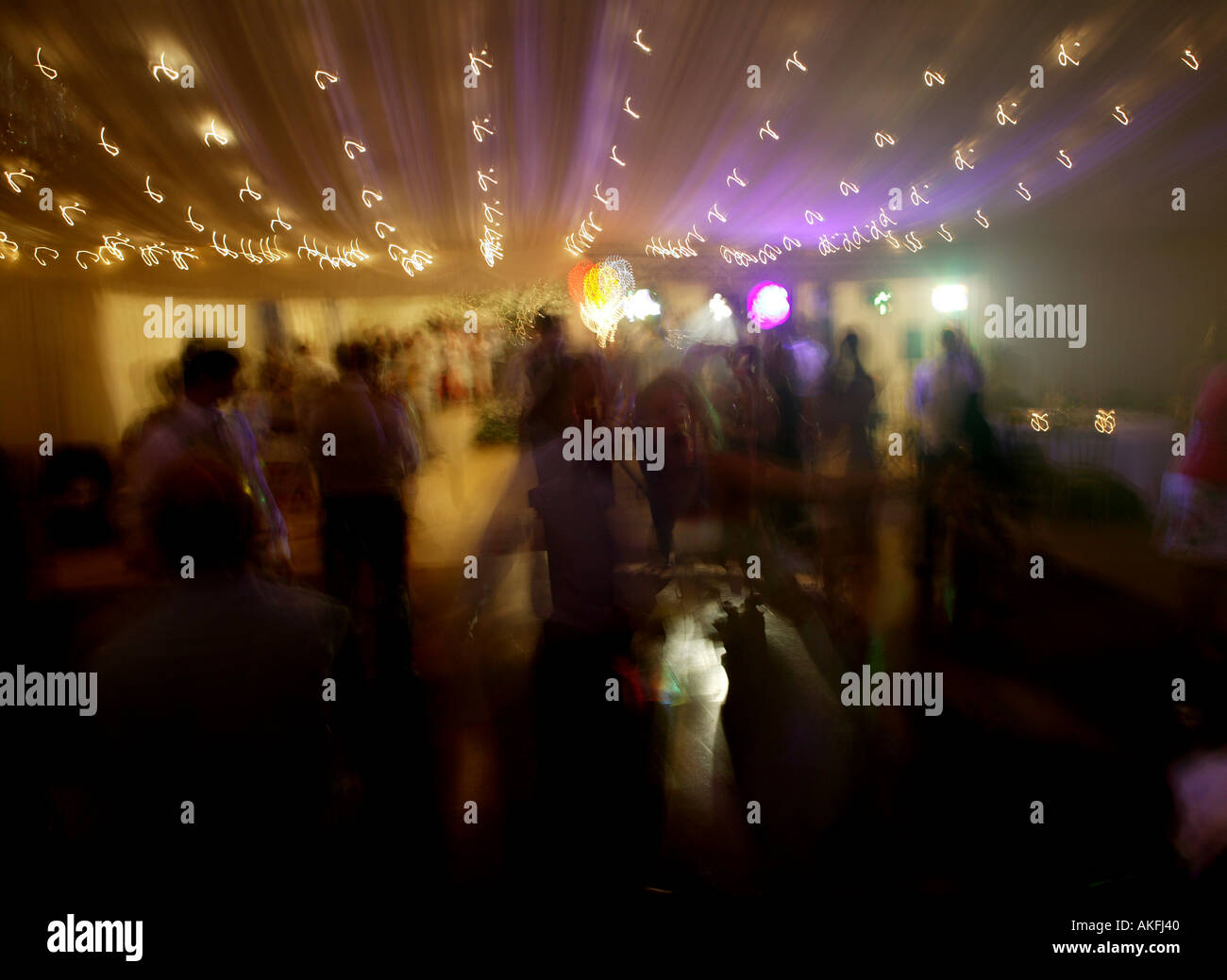 hectic bustling busy active night time party scene Stock Photo - Alamy