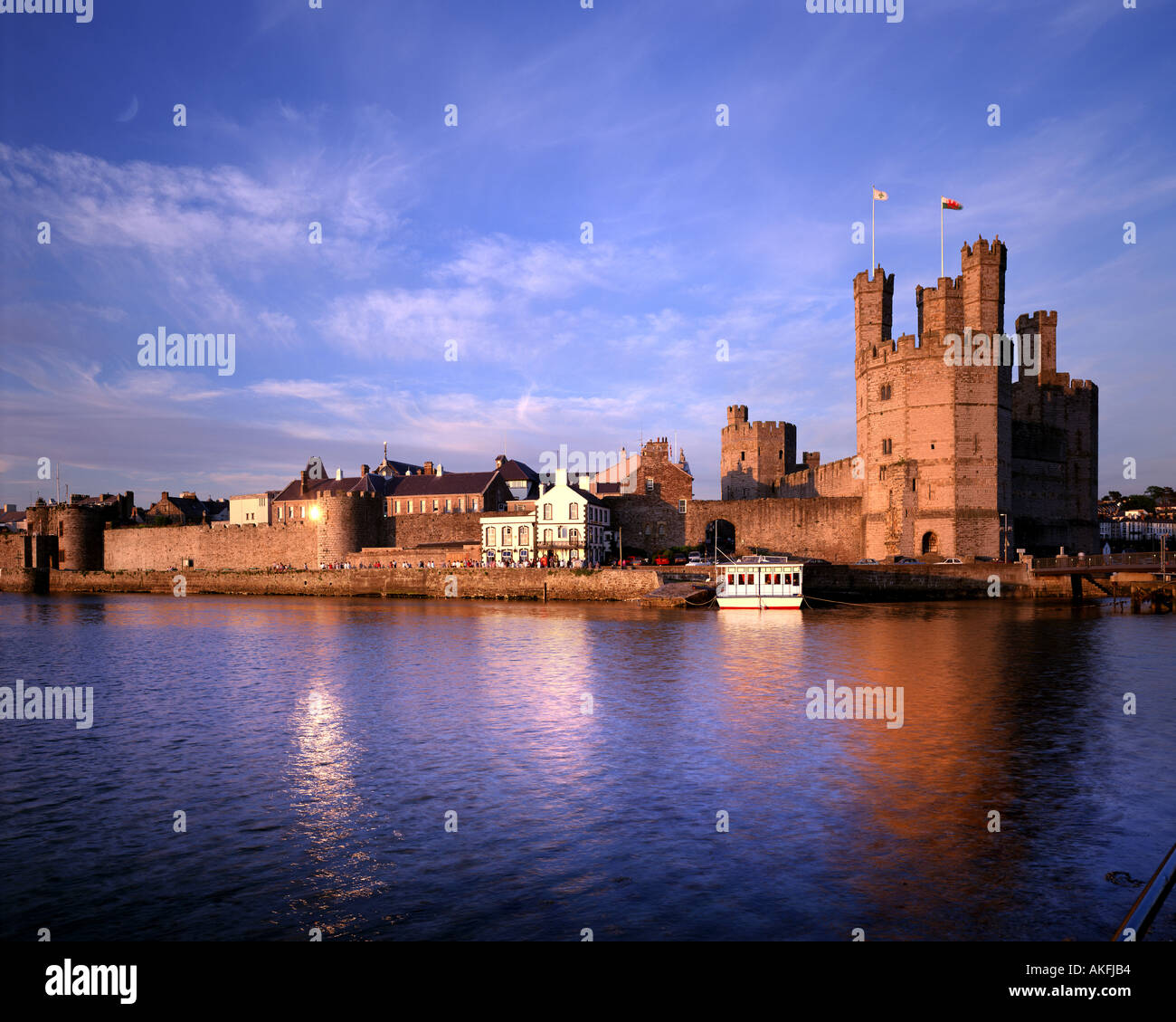 GB - WALES: Caernarfon Castle Stock Photo - Alamy