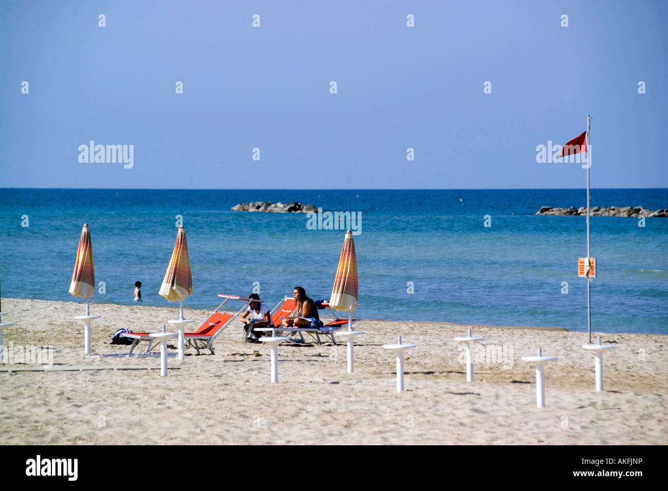 Beach, Roseto degli Abruzzi, Abruzzo, Italy Stock Photo - Alamy