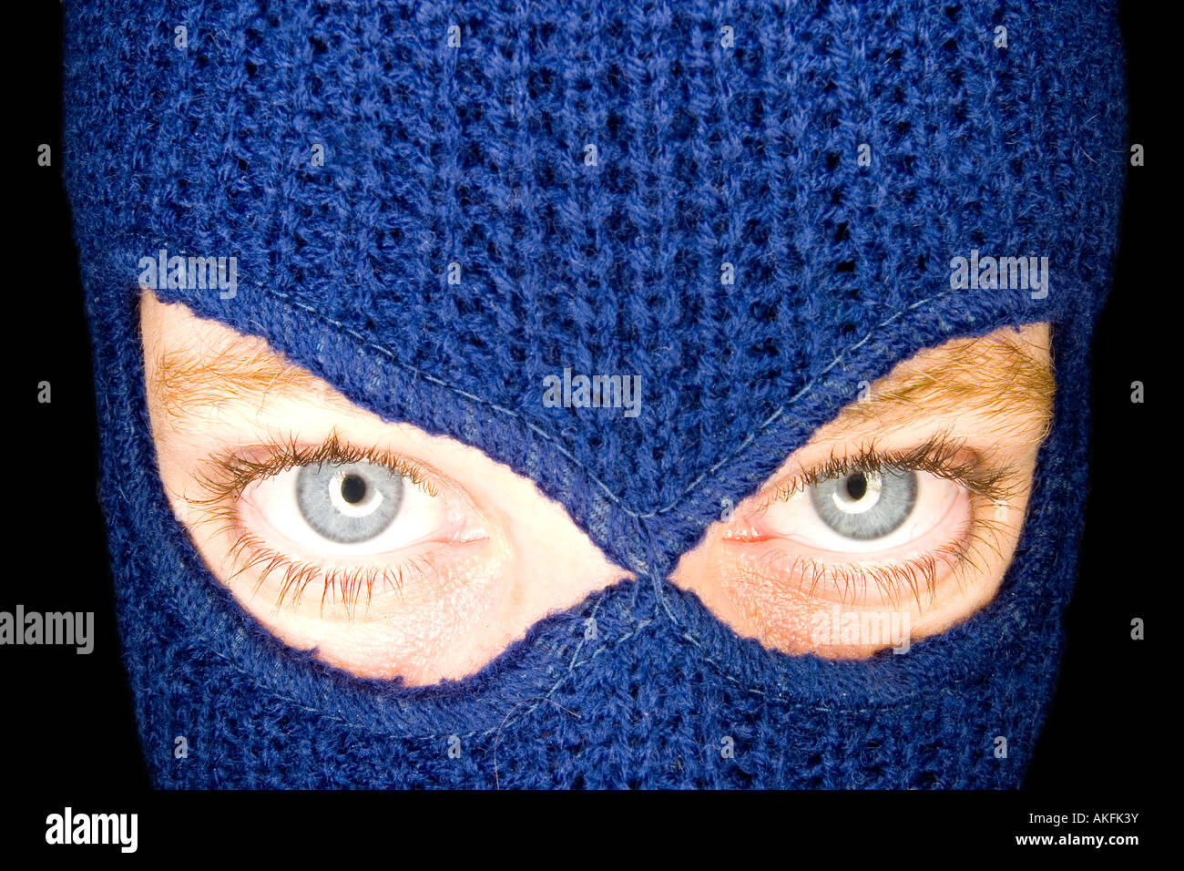 A stock photograph of an attractive woman wearing a balaclava Stock ...