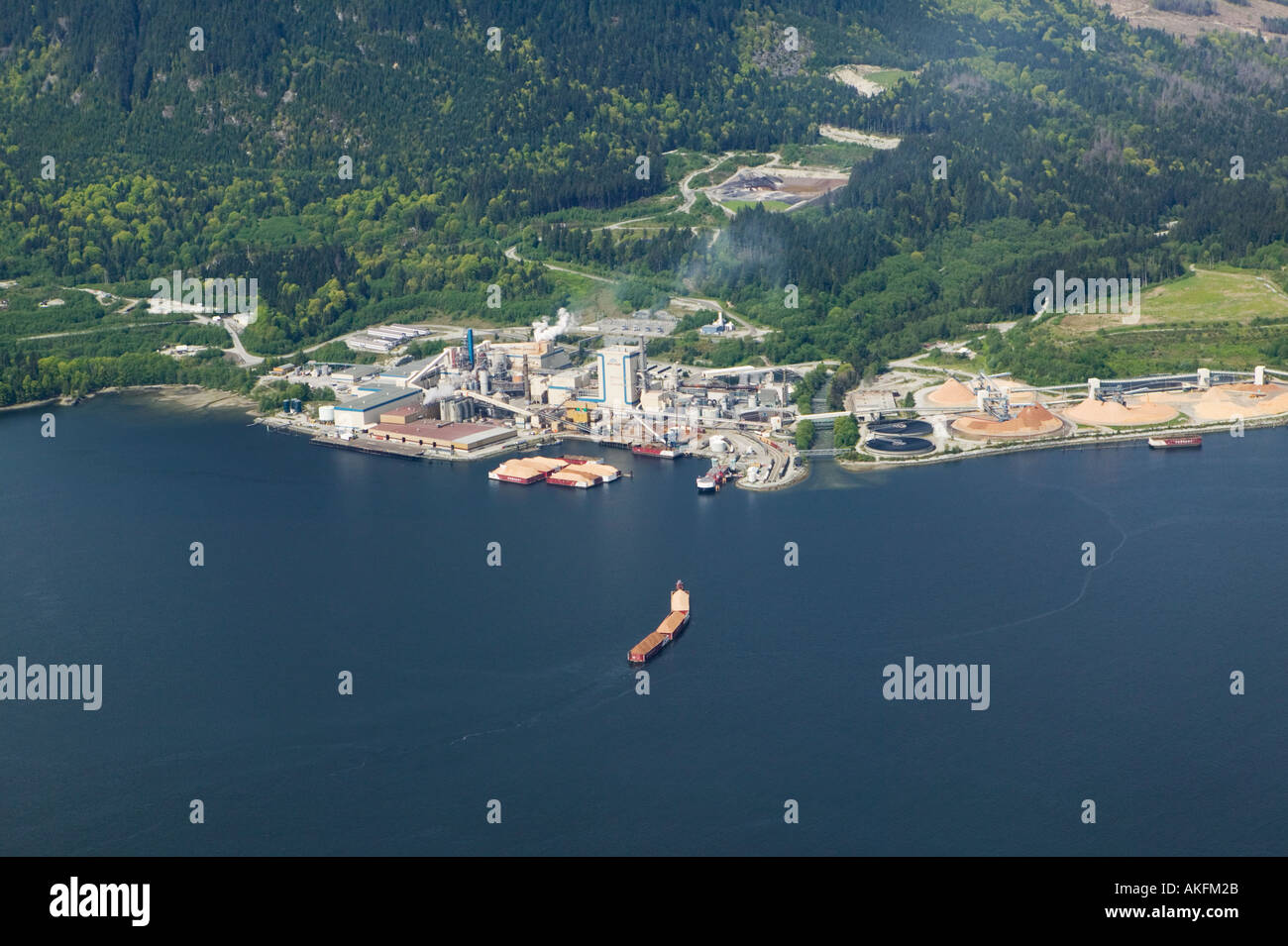 Port Mellon Pulp Mill Sunshine Coast near Gibsons British Columbia ...