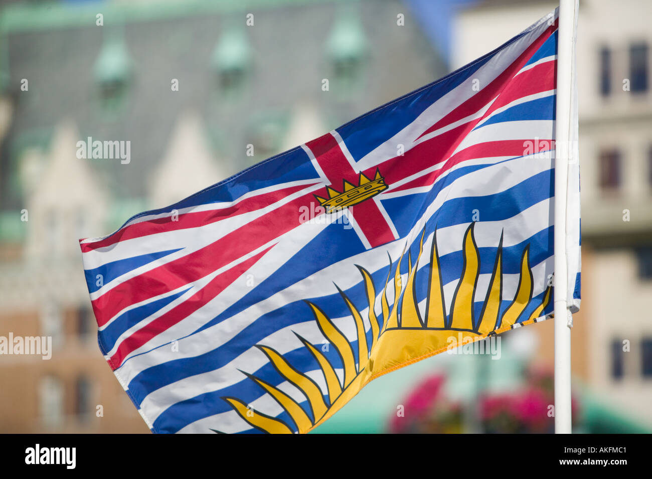 BC Flag Victoria Capital City British Columbia Canada Stock Photo - Alamy