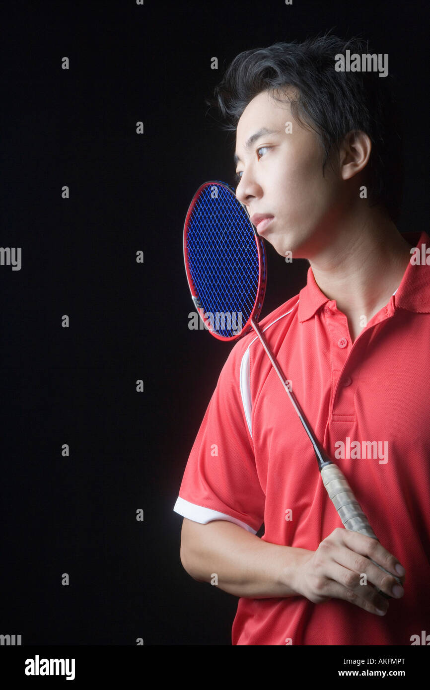 Close up young male badminton hi-res stock photography and images - Alamy