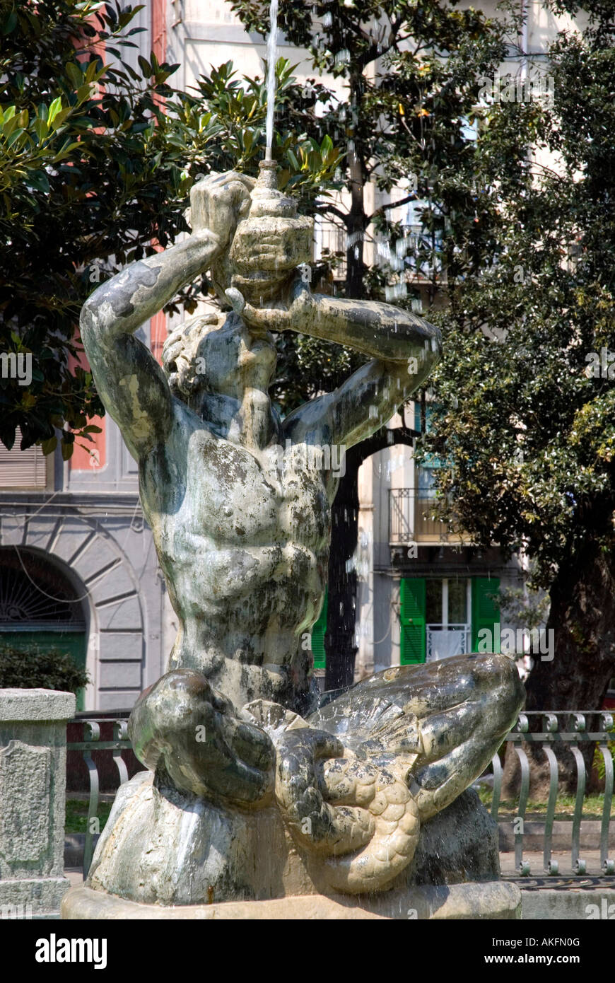 Fountain, Cavour square, Naples, Campania, Italy Stock Photo - Alamy