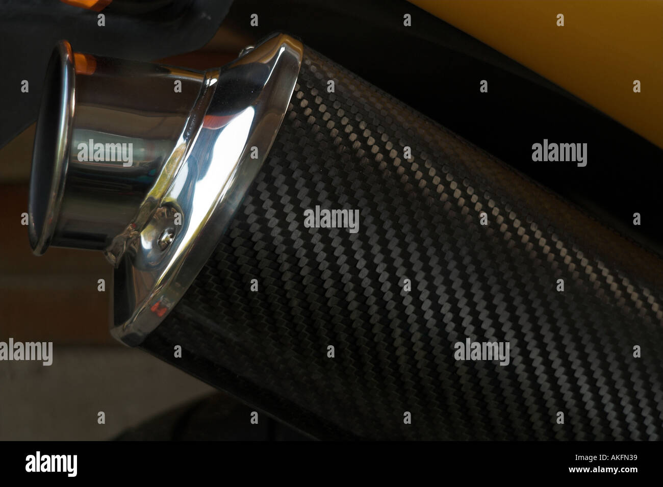 Detail of a motorcycle exhaust pipe Stock Photo - Alamy