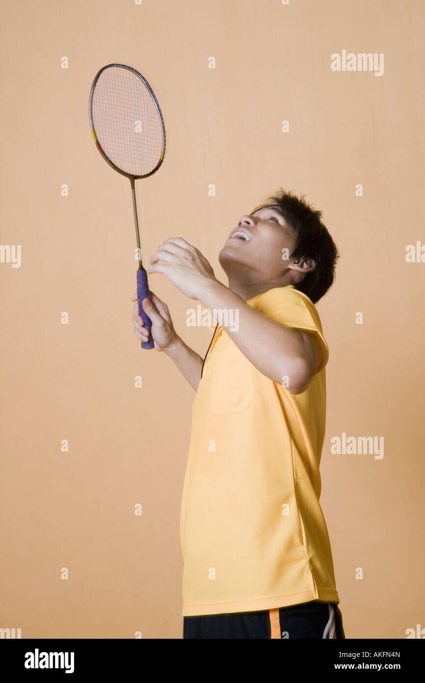 Close up young male badminton hi-res stock photography and images - Alamy
