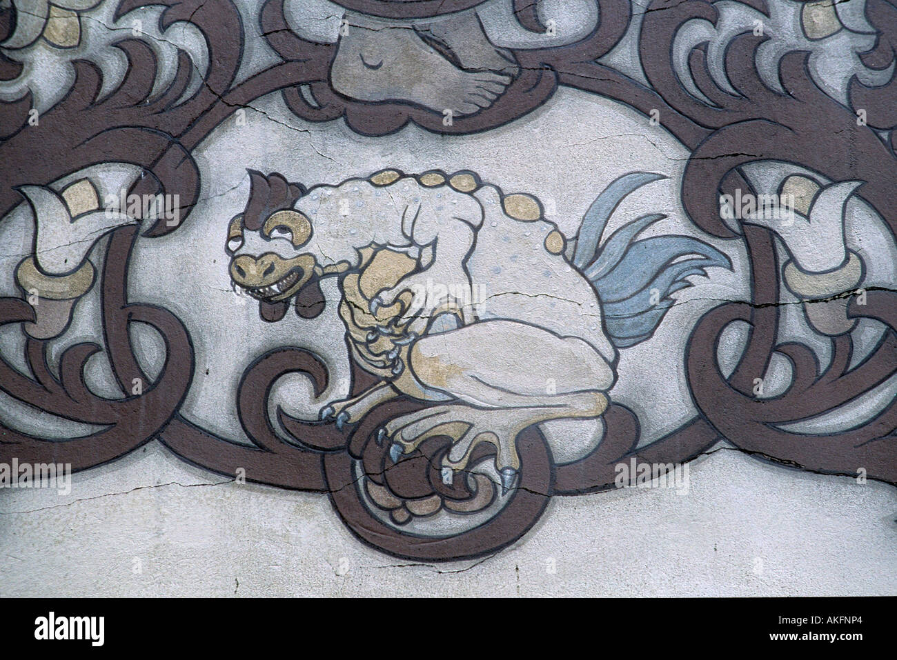Österreich, Wien I, Schönlaterngasse, Wandmalerei auf der Fassade des ...