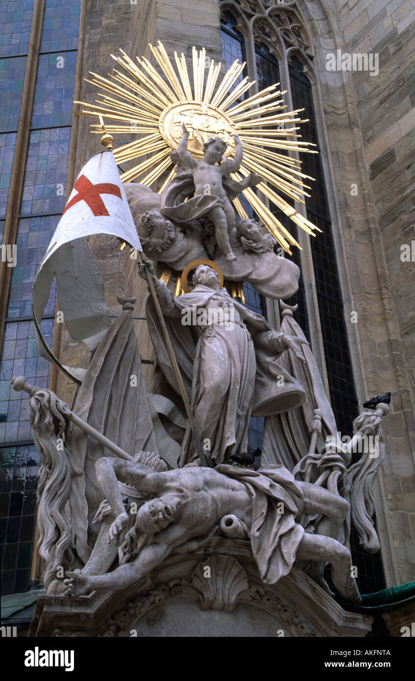Österreich, Wien, Stephansplatz, Capristan-Kanzel mit barockem Aufbau ...