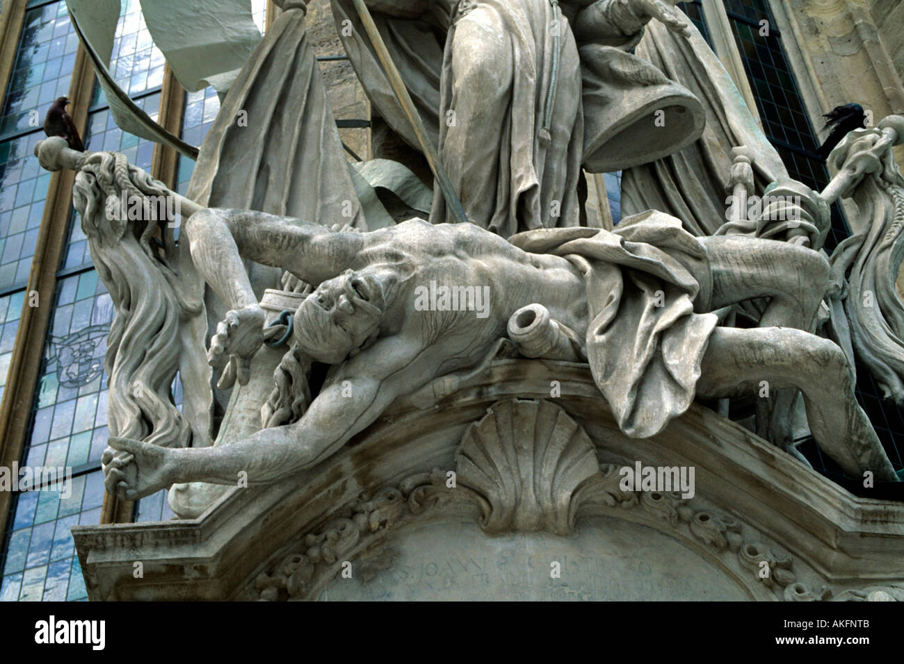 Österreich, Wien, Stephansplatz, Detail der Capristan-Kanzel an der ...