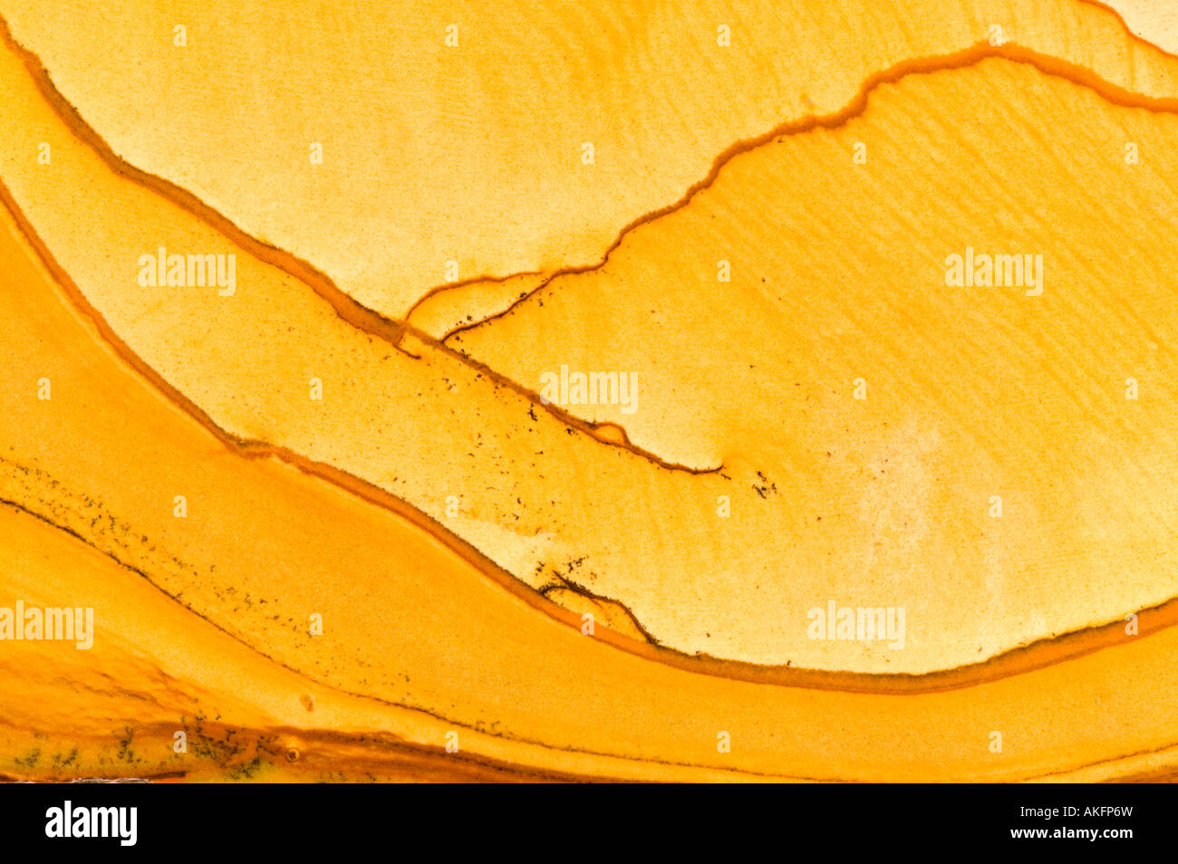 Close up of cut section of stone showing patterns and abstractions ...