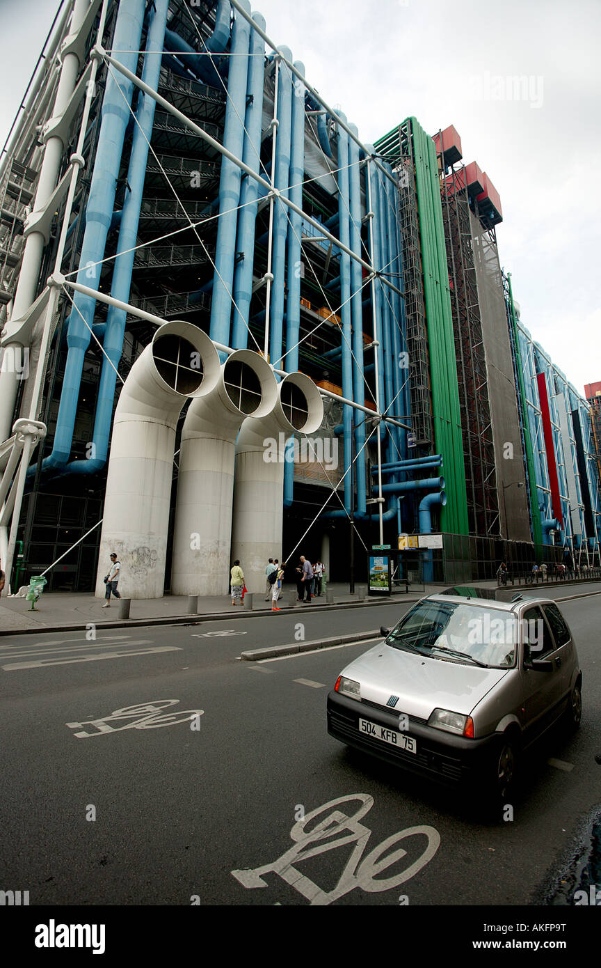 Air conditioning funnels of the Centre Georges Pompidou Paris France ...
