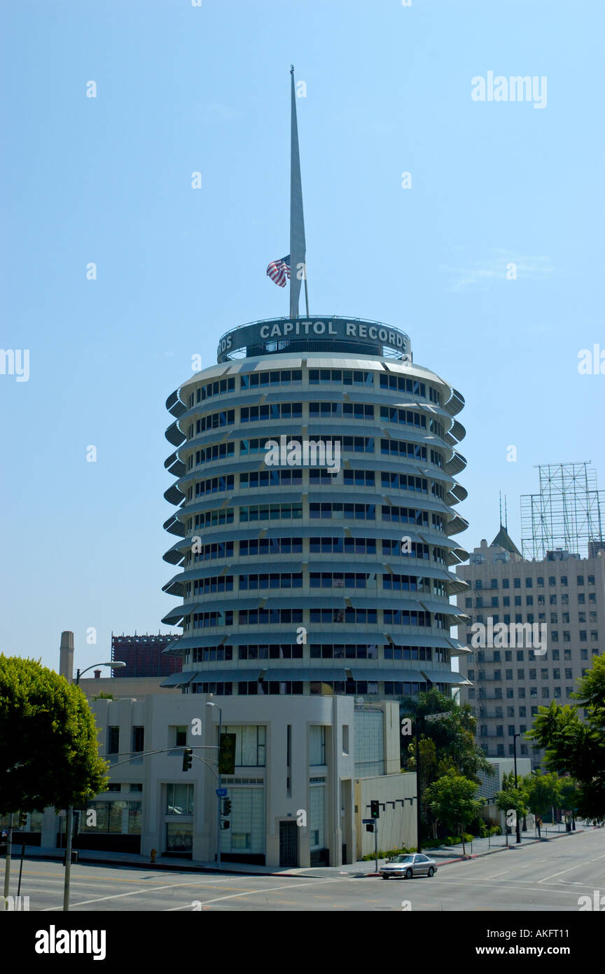 Southern California Los Angeles Hollywood Capitol Records Building USA ...