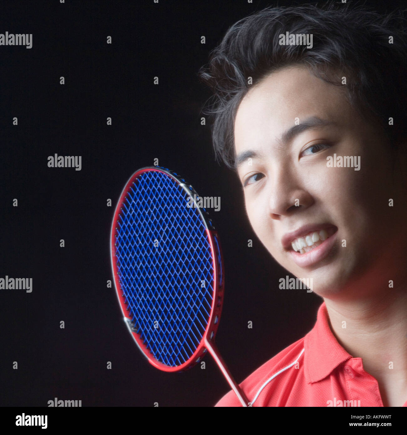 Close up young male badminton hi-res stock photography and images - Alamy