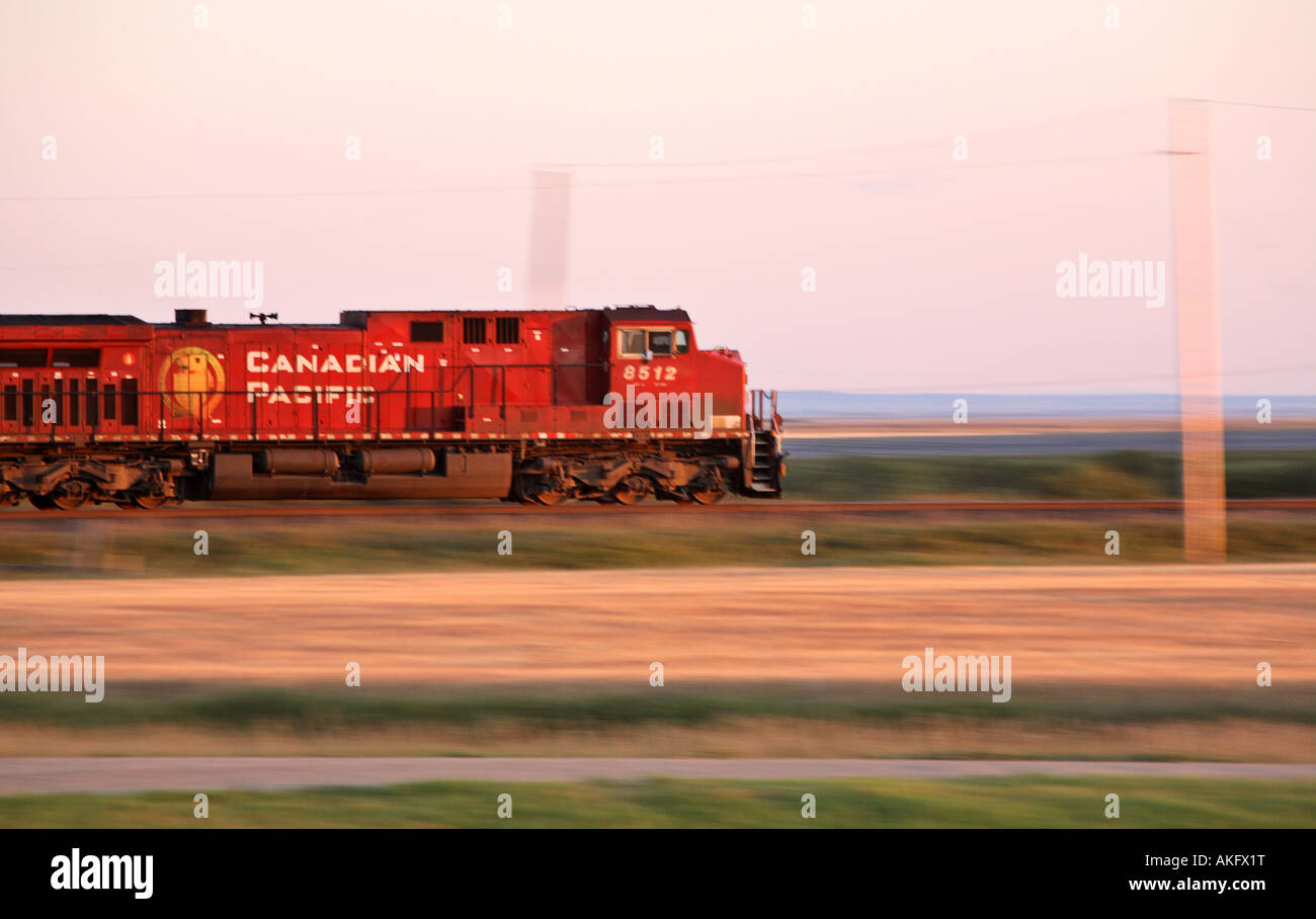 CPR diesel train in scenic Saskatchewan Stock Photo - Alamy