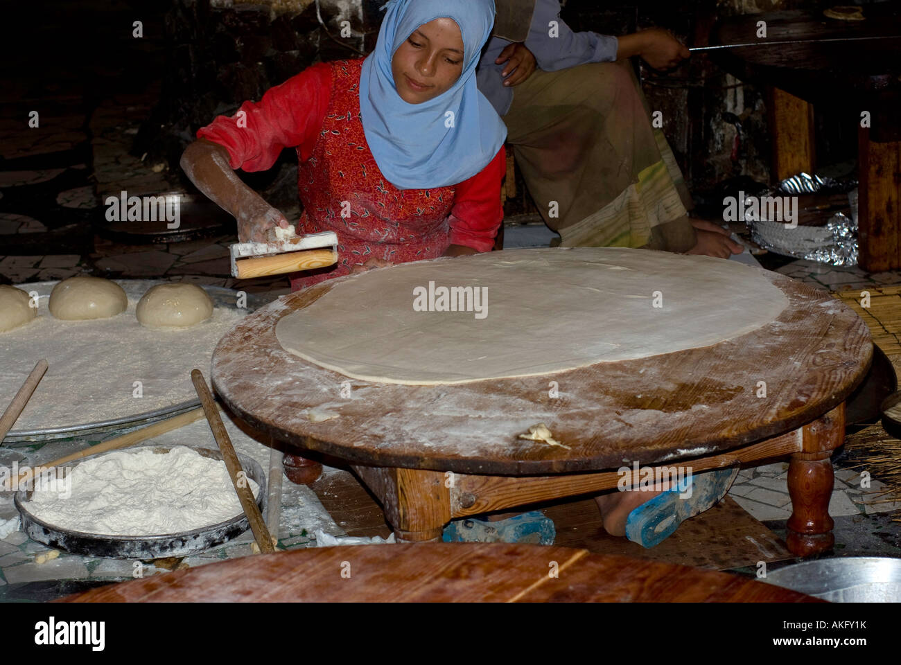 Aysh shami flat arabic bread food pita bread challa hi-res stock ...