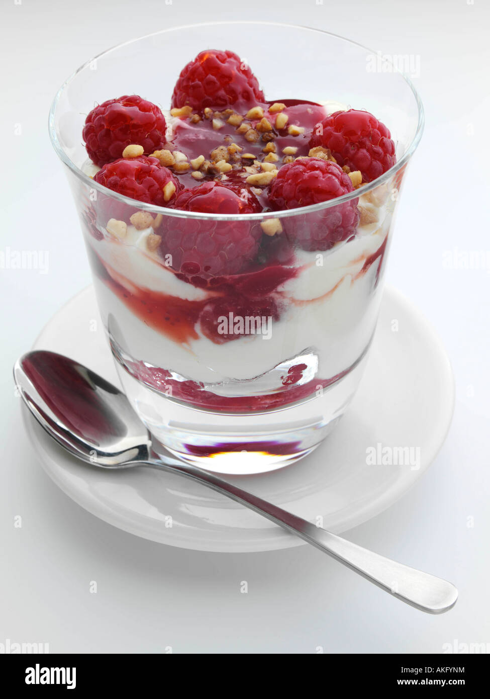 Raspberry dessert English summer fruit editorial food Stock Photo - Alamy