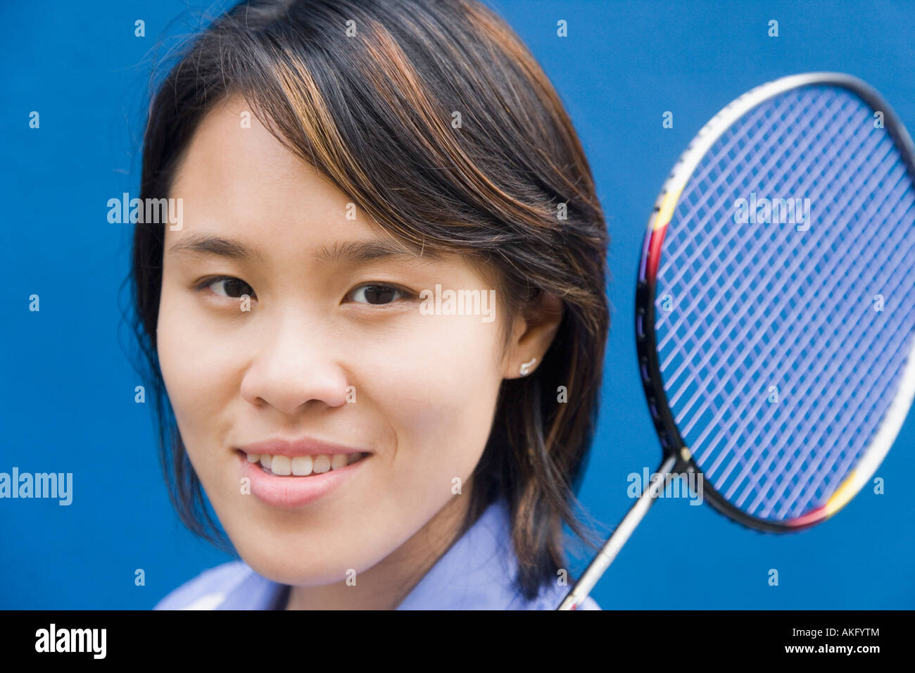 Lady holding racket hi-res stock photography and images - Alamy