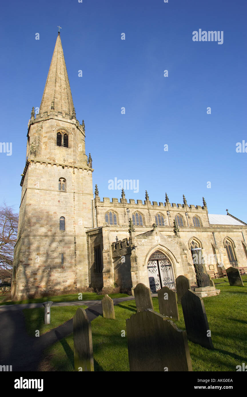 St Marys Church Masham Yorkshire Dales England UK Stock Photo - Alamy