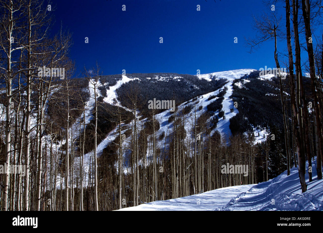 USA, Colorado, Aspen, Skigebiet Aspen Mountain Stock Photo - Alamy